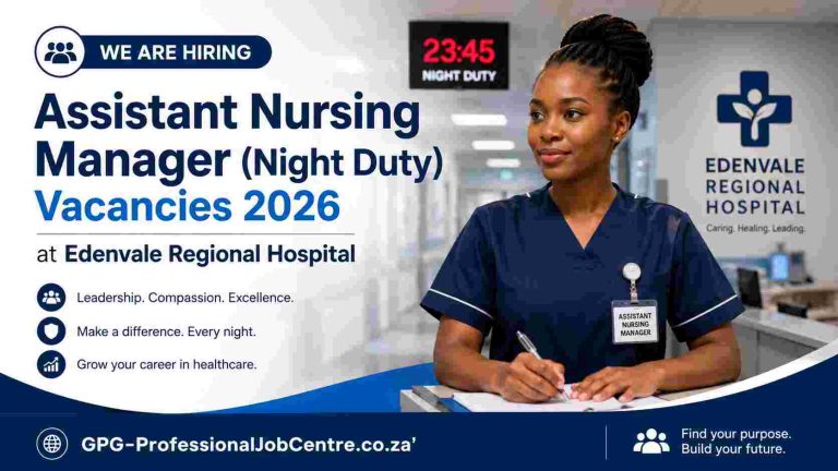 Assistant Nursing Manager (Night Duty) Vacancies 2026 at Edenvale ...